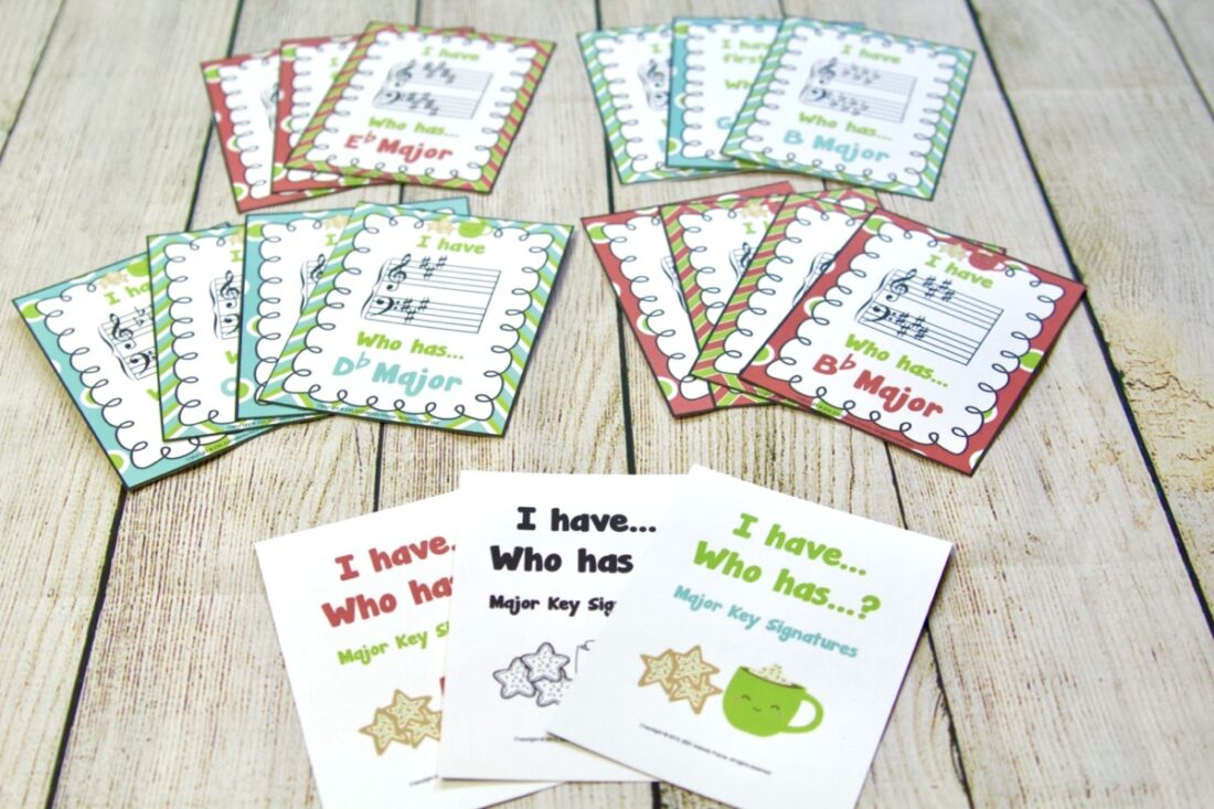 Major Key Signatures Music Game for Piano - I Have, Who Has? Sharp ...