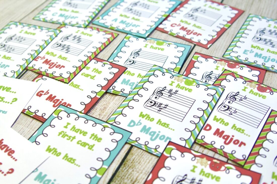 Major Key Signatures Music Game for Piano - I Have, Who Has? Sharp ...