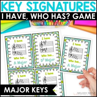 Major Key Signatures Music Game for Piano - I Have, Who Has? Sharp ...