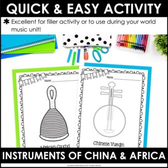 Musical Instruments Coloring Pages - World Instruments of China and ...