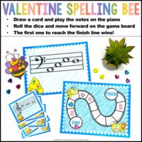 Valentine's Day Music Spelling Bee Game for Piano Lessons - Treble ...