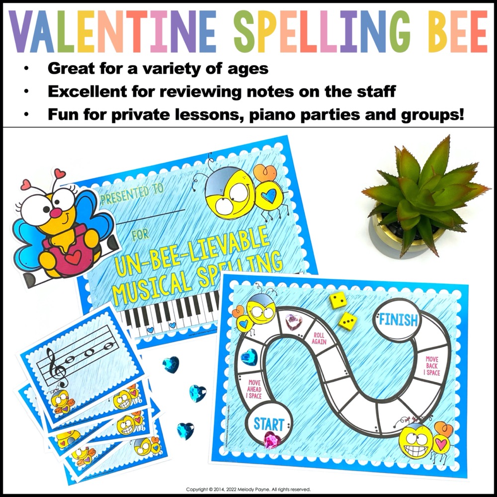 Valentine's Day Music Spelling Bee Game - Melody Payne | Music for a ...