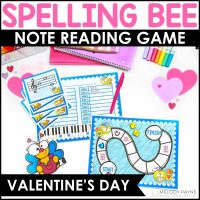 Valentine's Day Music Spelling Bee Game for Piano Lessons - Treble ...