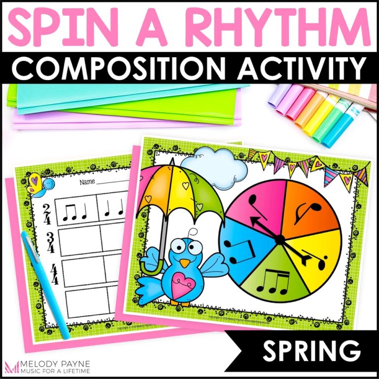 Spring Rhythm Composing Activity Music Worksheets - Spin A Rhythm ...