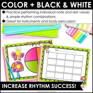 Spring Rhythm Composing Activity Music Worksheets - Spin A Rhythm ...