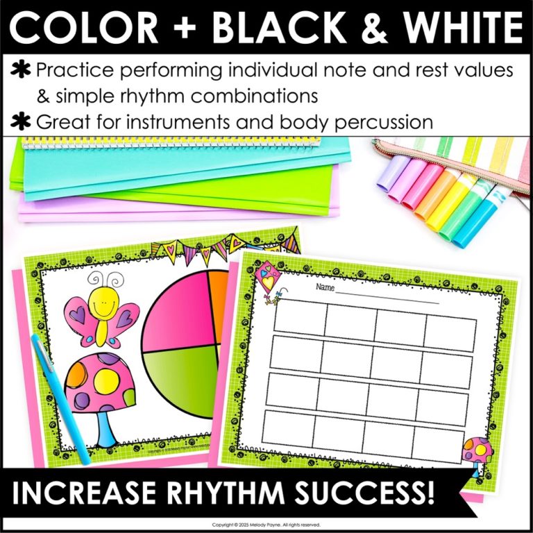 Spring Rhythm Composing Activity Music Worksheets - Spin A Rhythm ...