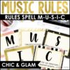 MUSIC Class Rules and Expectations Posters - Chic & Glam Music ...
