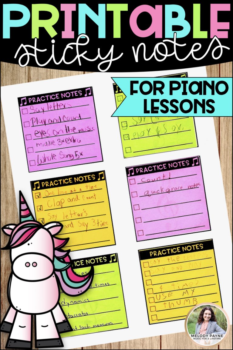Using Printable Sticky Notes As Practice Tools in Piano Lessons ...