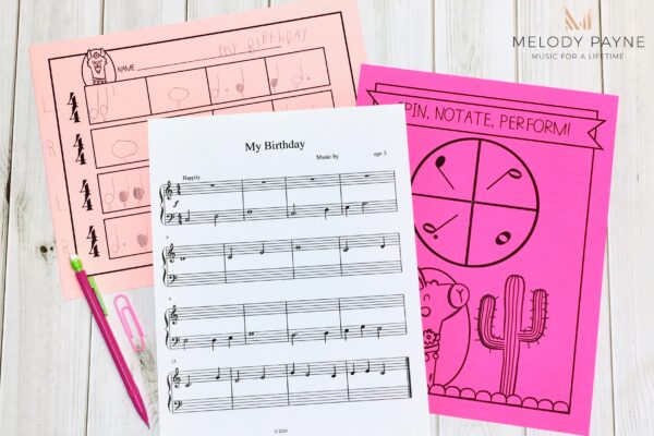 Easy Composition Activity for Beginning Piano Students - Melody Payne ...