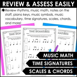 200 Music Theory Worksheets - Music Class & Piano - Note Reading ...