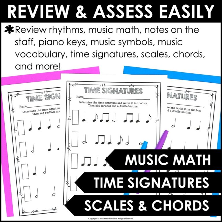 200 Music Theory Worksheets - Music Class & Piano - Note Reading ...