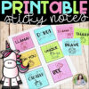 Positive Printable Sticky Notes Templates - To Do List, Music Practice ...
