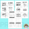 Positive Printable Sticky Notes Templates - To Do List, Music Practice ...