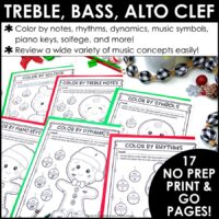 Pre-Staff Piano Christmas Sheet Music - 12 Pre-Reading Finger Number ...