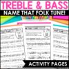 Folk Songs - Name That Tune Treble and Bass Clef Note Naming Music ...