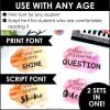 Rainbow Watercolor Classroom Rules Posters - Script & Print Fonts Class ...