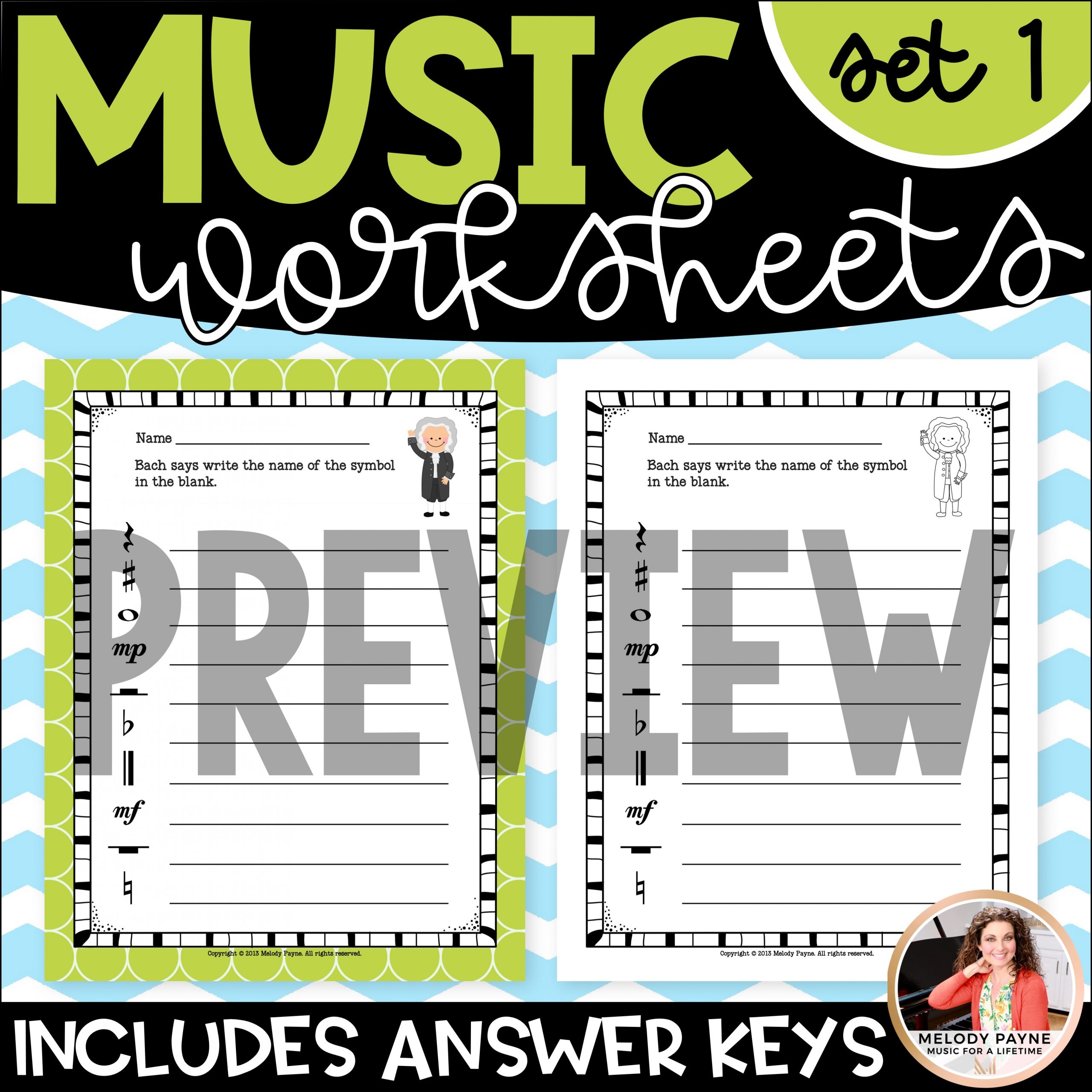 Music Worksheets - Bach to the Basics - Music Symbols, Dynamics, Terms ...