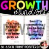 36 Growth Mindset Posters - Rainbow Watercolor Classroom Decor in Print ...