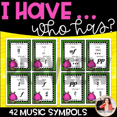 Music Game for Elementary Music - I Have, Who Has? Symbols, Dynamics ...