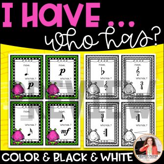 Music Game for Elementary Music - I Have, Who Has? Symbols, Dynamics ...