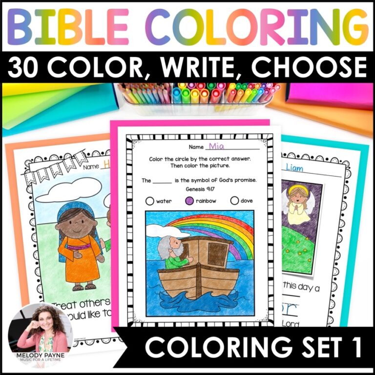 Bible Verse Coloring Pages Set 1 - Coloring, Handwriting, Multiple ...