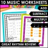 Christmas Music Math Rhythm Worksheets - Winter Music Theory - Notes ...