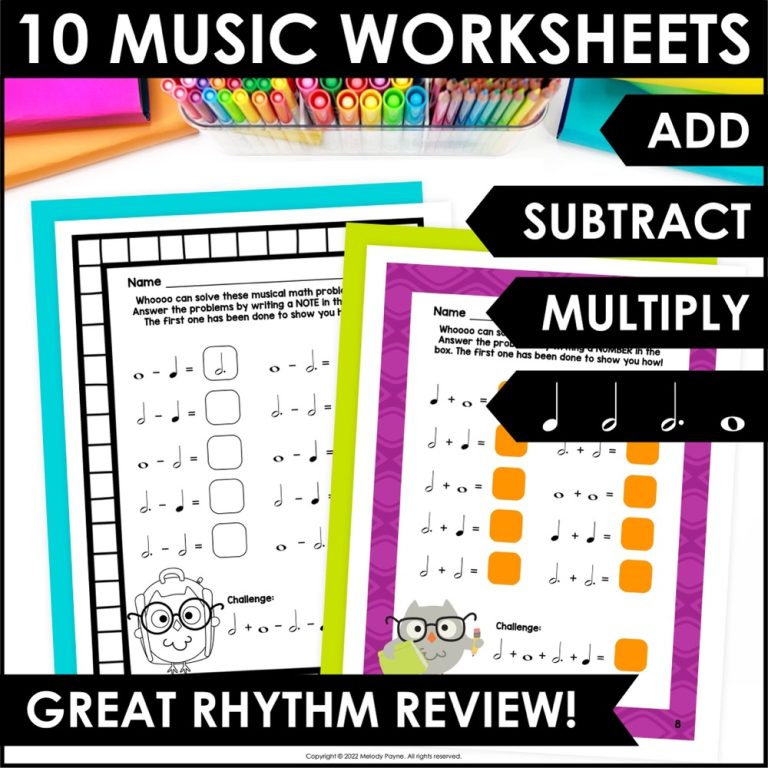 Spring Music Worksheets - Treble & Bass Clef Note Naming Theory ...