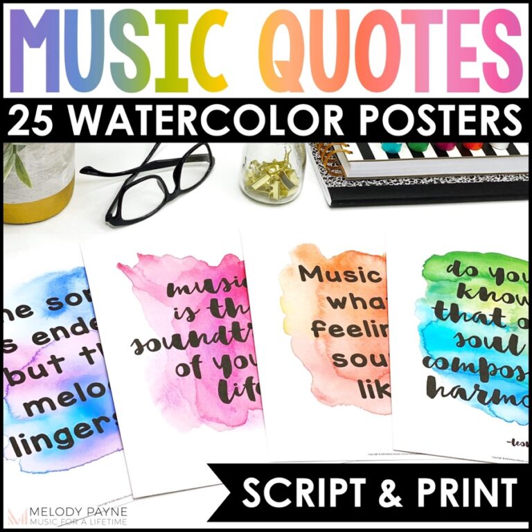 Music Quote Posters to Encourage and Inspire - Watercolor Music ...