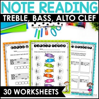 Music Games and Activities for Treble Clef and Bass Clef - Music ...