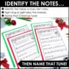 Name That Tune Christmas Music Worksheets in Treble and Bass Clef ...