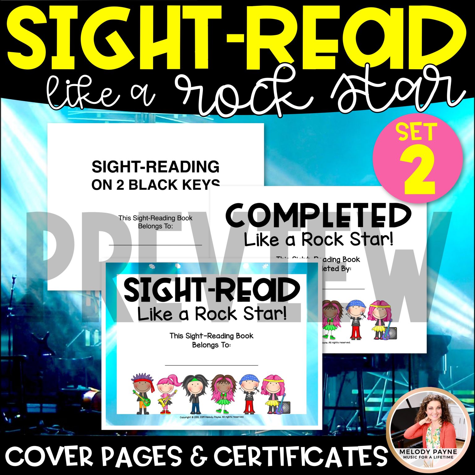 Sight-Read Like A Rock Star, Set 2: 2 Black Keys Both Hands - Melody ...