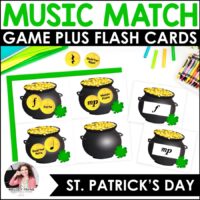St. Patrick's Day Music Activities - Music Symbols Matching Game ...