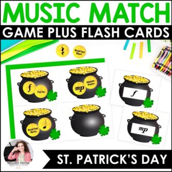 St. Patrick's Day Music Activities - Music Symbols Matching Game ...