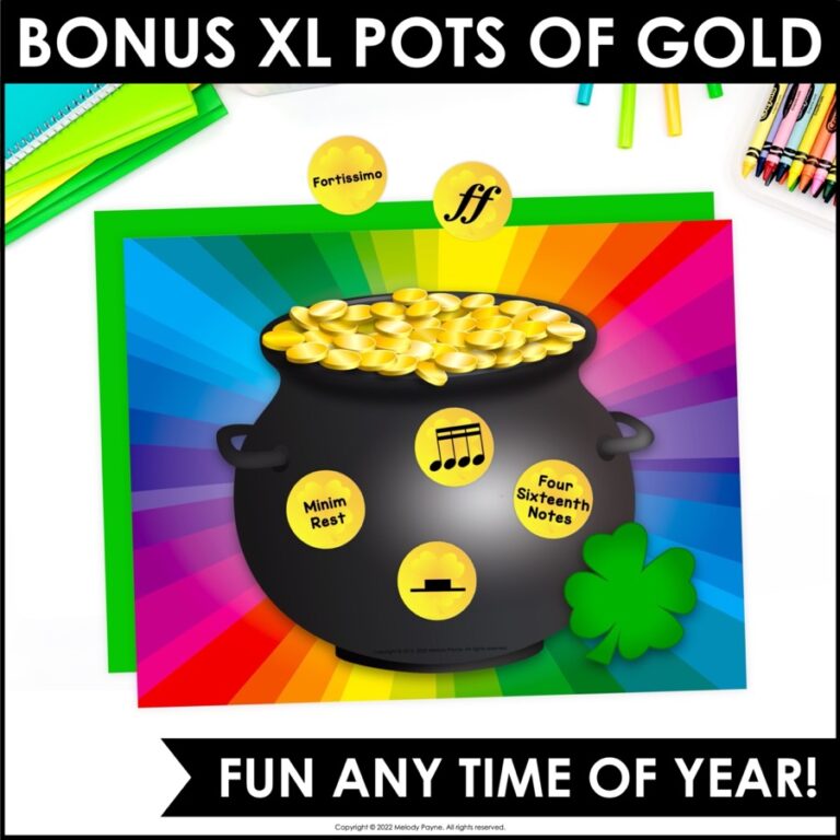 St. Patrick's Day Music Activities - Music Symbols Matching Game ...