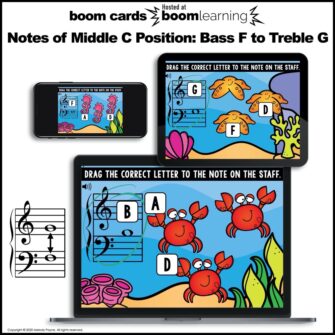 Note Reading Music BOOM™ Cards - Middle C Position Notes on the Grand ...