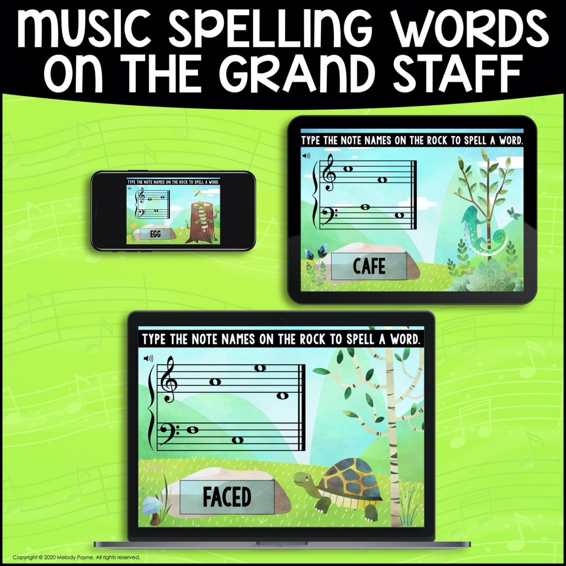 Treble and Bass Clef BOOM™ Cards for Piano - Grand Staff Music Spelling ...