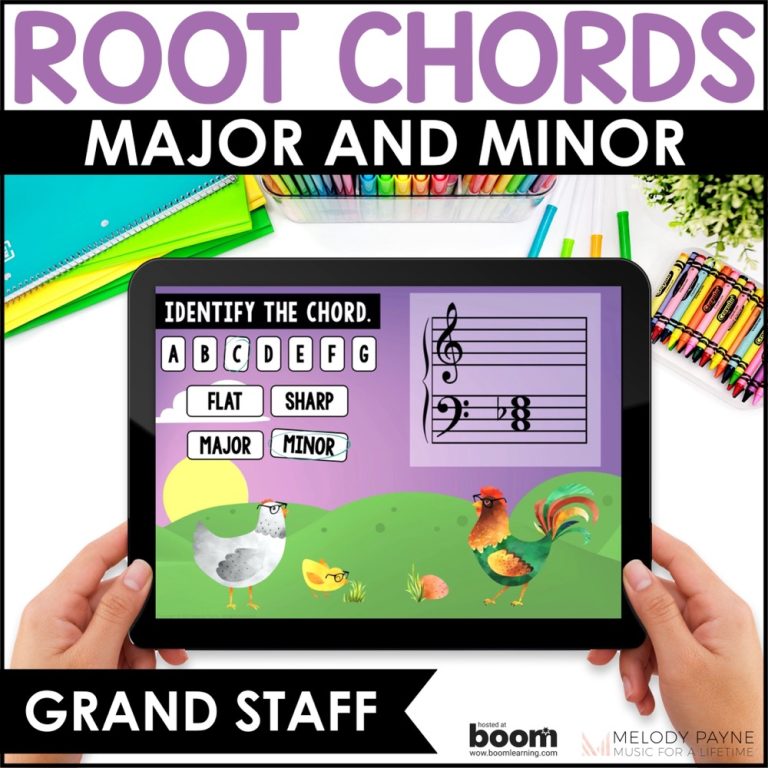 Music BOOM™ Cards for Piano - Grand Staff Major and Minor Root Position ...