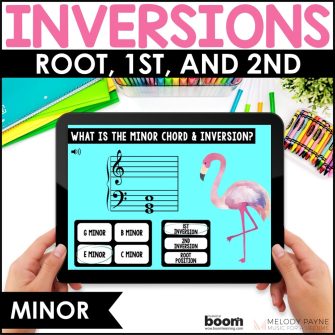Music BOOM™ Cards - Minor Chords - Root, 1st, 2nd Inversions on the ...
