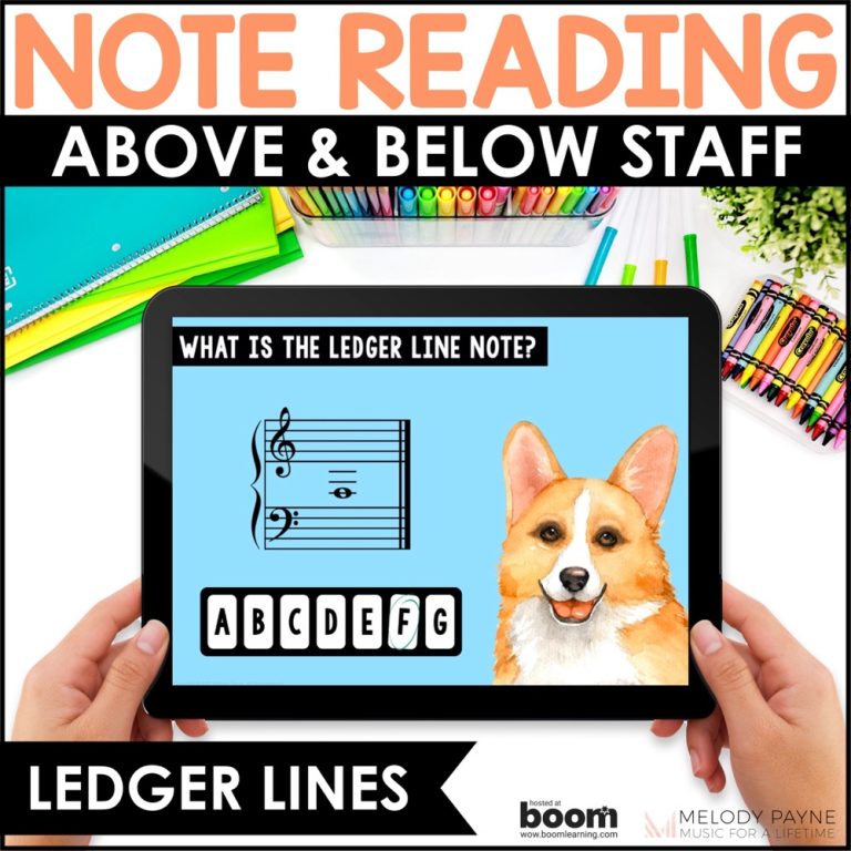 Treble Clef Ledger Lines Game - Feed the Music Monster Sight-Reading ...