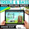 Treble and Bass Clef BOOM™ Cards for Piano - Grand Staff Music Spelling ...