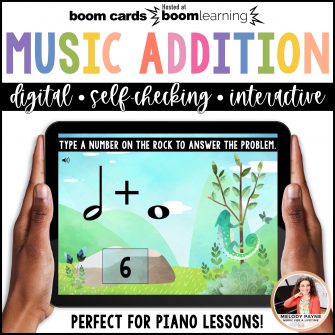 BOOM Cards: Music Math Addition - Melody Payne - Music for a Lifetime