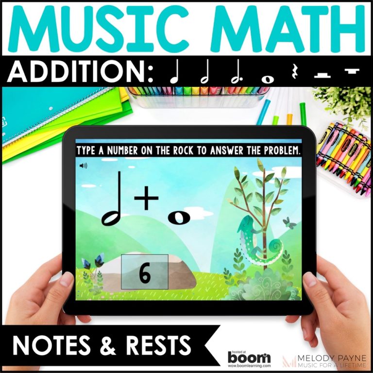 Music Math Addition BOOM™ Cards for Piano Lessons - Adding Note and ...