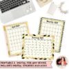 Editable Monthly Calendars - Portrait & Landscape Chic & Glam Classroom ...