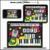 Piano Keyboard Music BOOM™ Cards - Naming White Piano Keys Outer Space ...