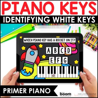 Piano Keyboard Music BOOM™ Cards - Naming White Piano Keys Outer Space ...