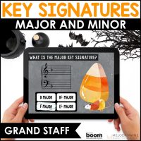 Halloween Music BOOM™ Cards - Grand Staff Major & Minor Key Signatures ...