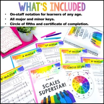 Junior Superstar Scales Beginning Piano Technique Book - On-Staff ...