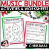 Music Coloring Pages and Christmas Music Worksheets BUNDLE - Piano ...
