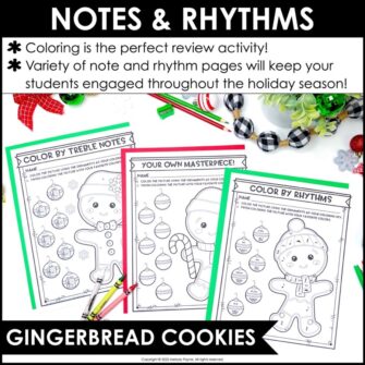 Music Coloring Pages and Christmas Music Worksheets BUNDLE - Piano ...