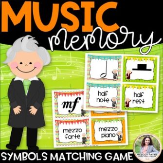 Music Symbol Memory Match Game - Notes, Rhythm, Symbols, Dynamics ...